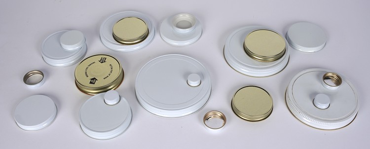 24 mm White Gold Metal Cap w/ Pulp-Poly Liner